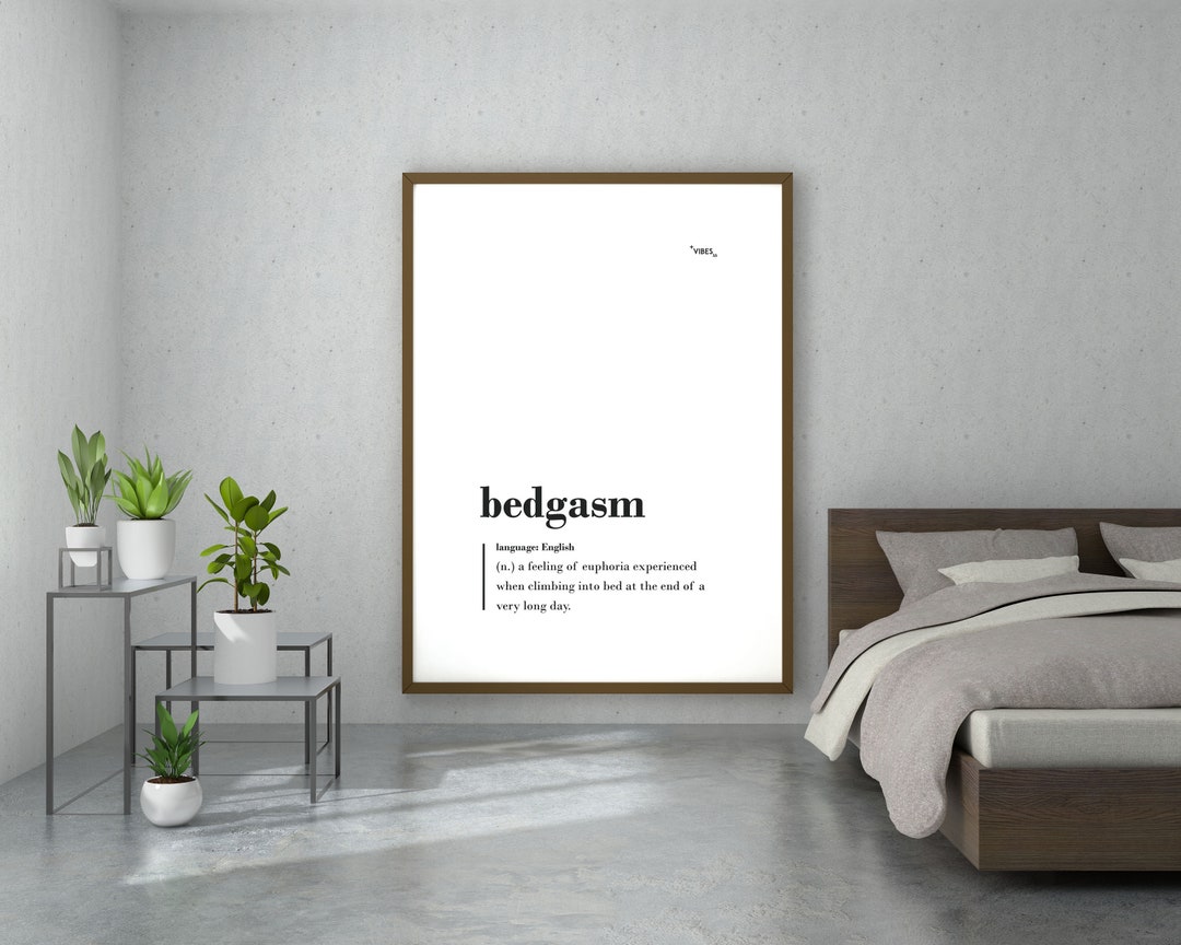 BEDGASM Poster Word Definition Picture Design Minimal - Etsy