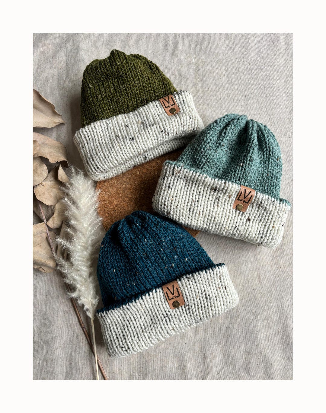Reversible Hand-knitted Beanies, Handmade Beanies, Family Beanies ...