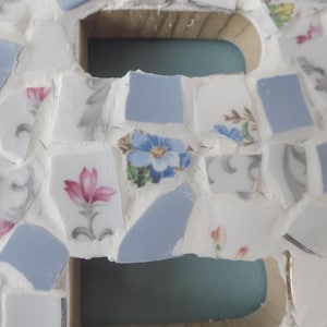 Mosaic Art Piece Letter B Gift Giving Valentine Birthday Fine China ...