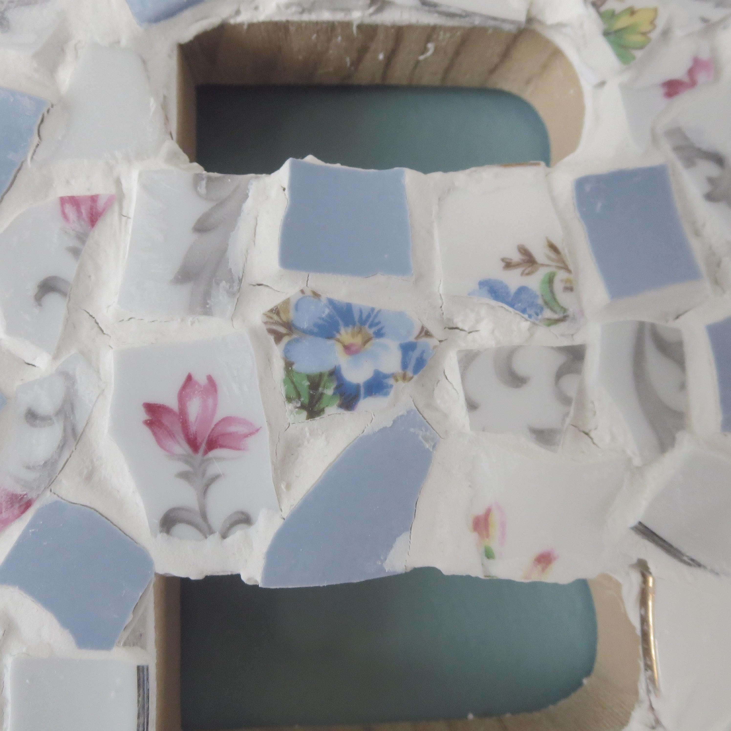 Mosaic Art Piece Letter B Gift Giving Valentine Birthday Fine China ...