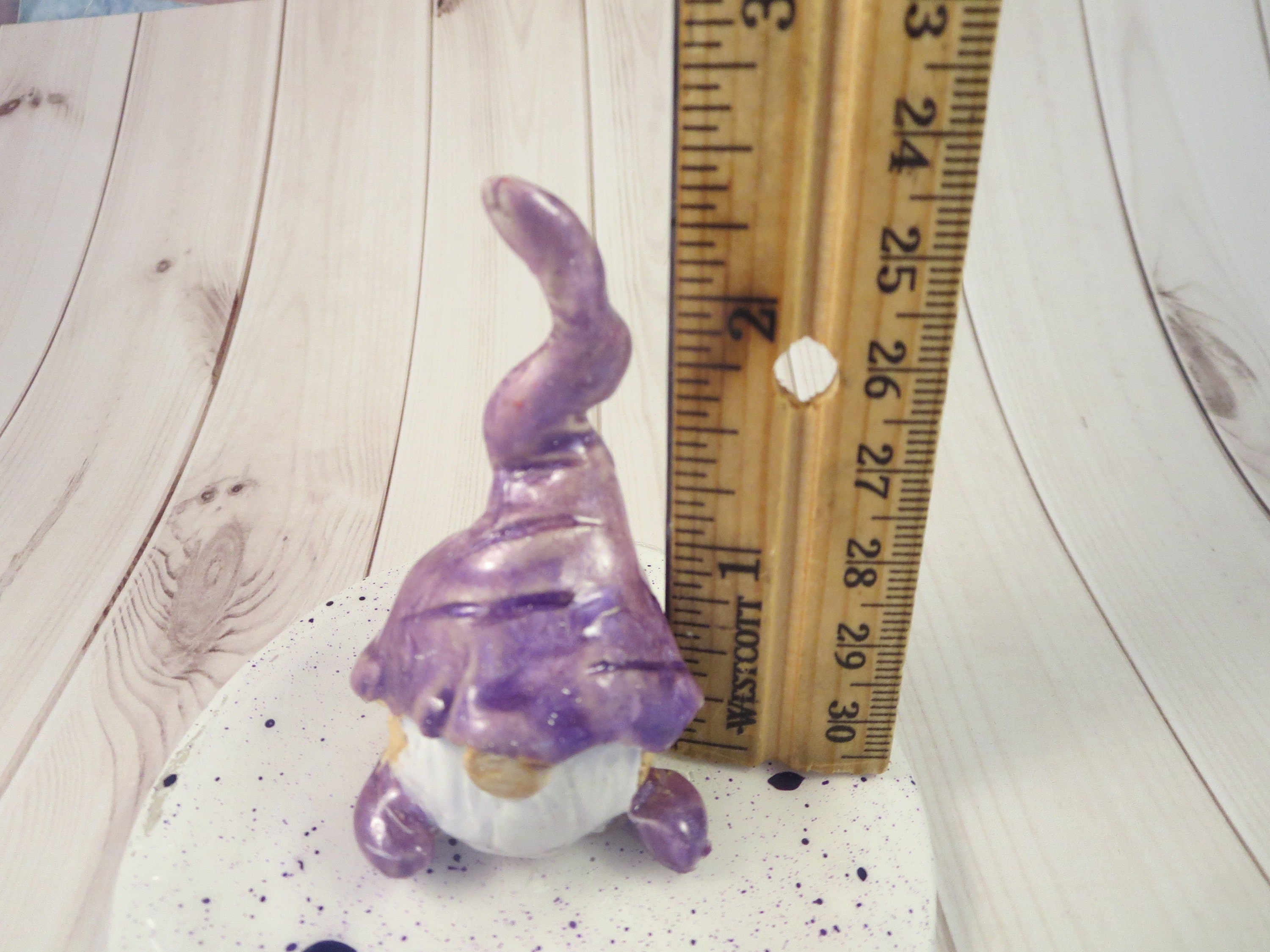 Gnome Ring Holder Clay Hand Sculpted Hand Painted One of A Kind Resin ...