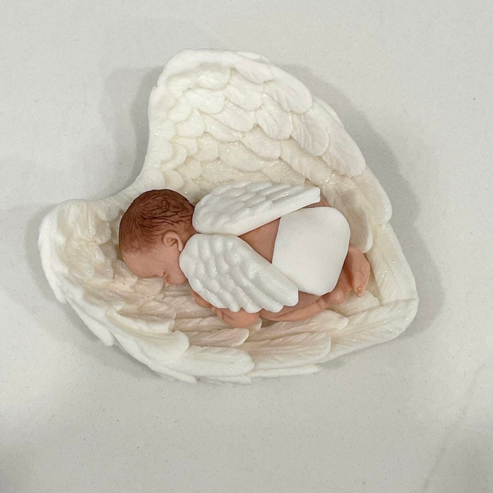 Fondant Baby Angel Cake Topper Baby Cake Topper Cake - Etsy