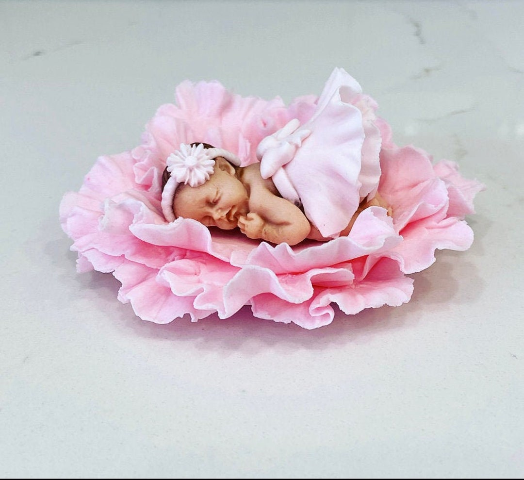 Baby Shower Cake Topper/fondant Baby Cake Topper/cake Supplies/baptism ...