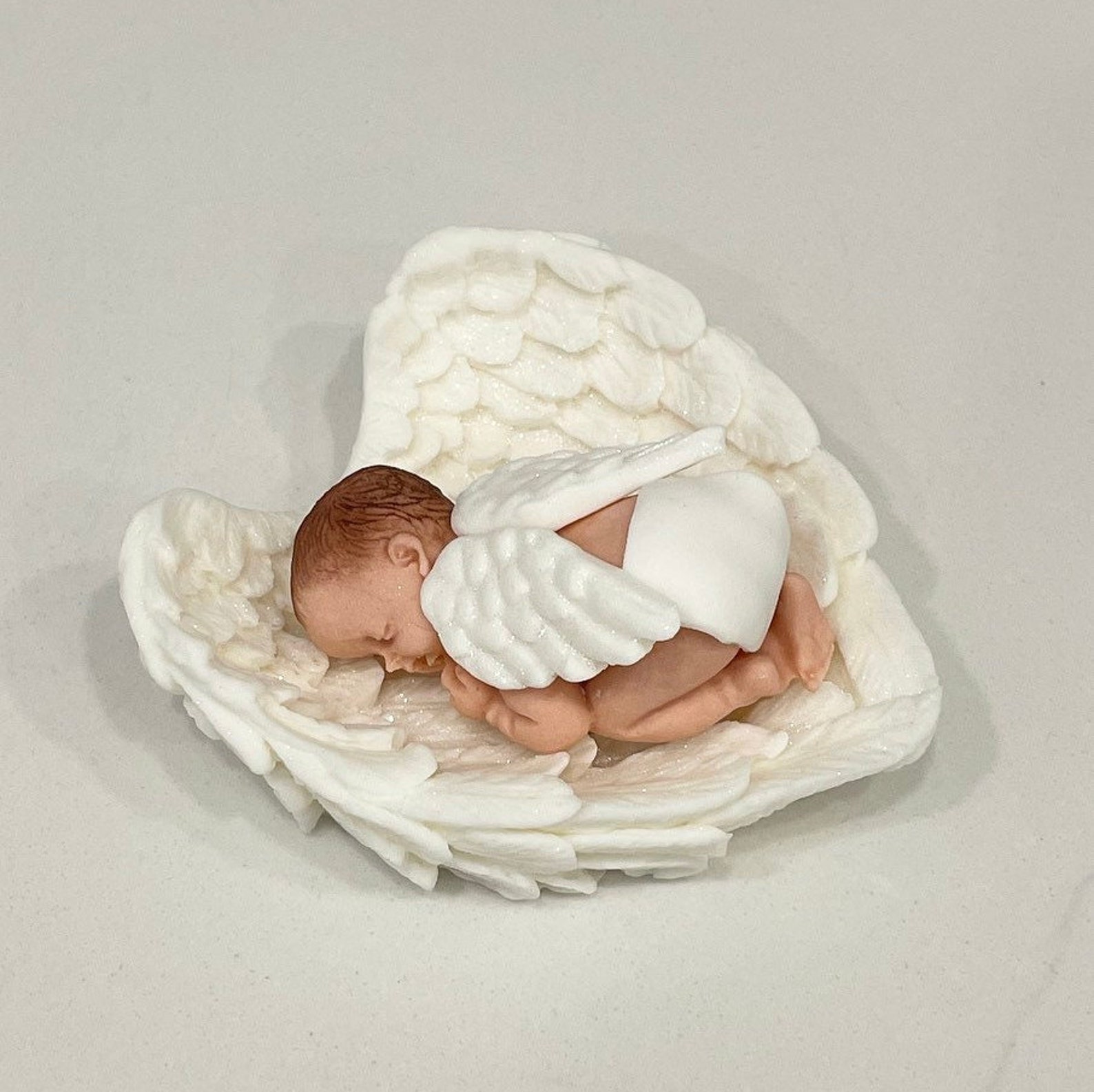 Fondant Baby Angel Cake Topper Baby Cake Topper Cake - Etsy