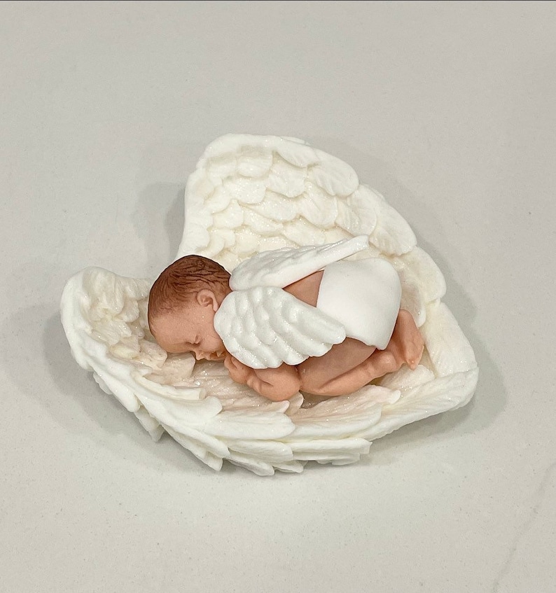 Fondant Baby Angel Cake Topper Baby Cake Topper Cake | Etsy