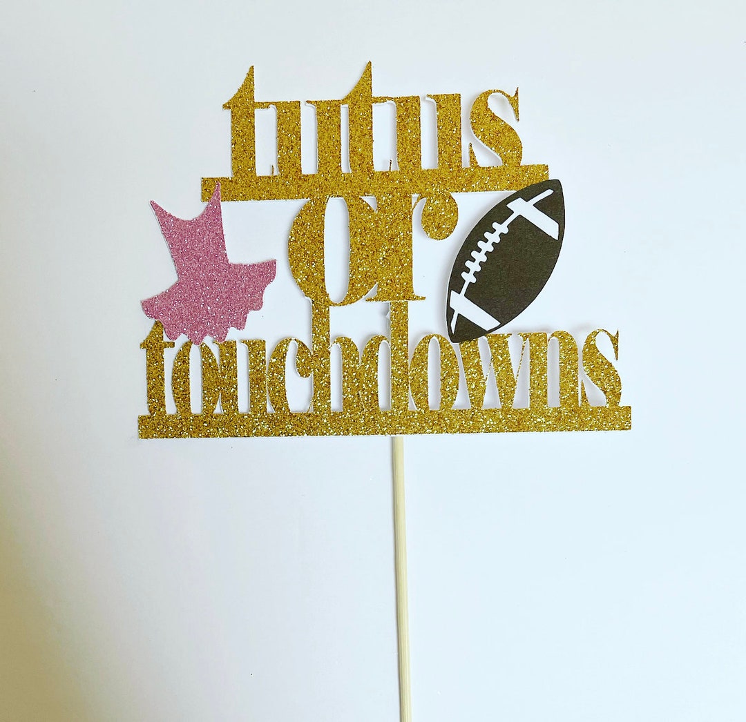 Tutus o touchdown cake topper / football / ballerina genere rivelare ...