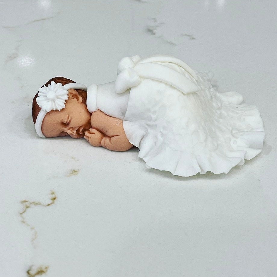 Large Cross With Fondant Baby Girl Cake Topper/baby Cake | Etsy