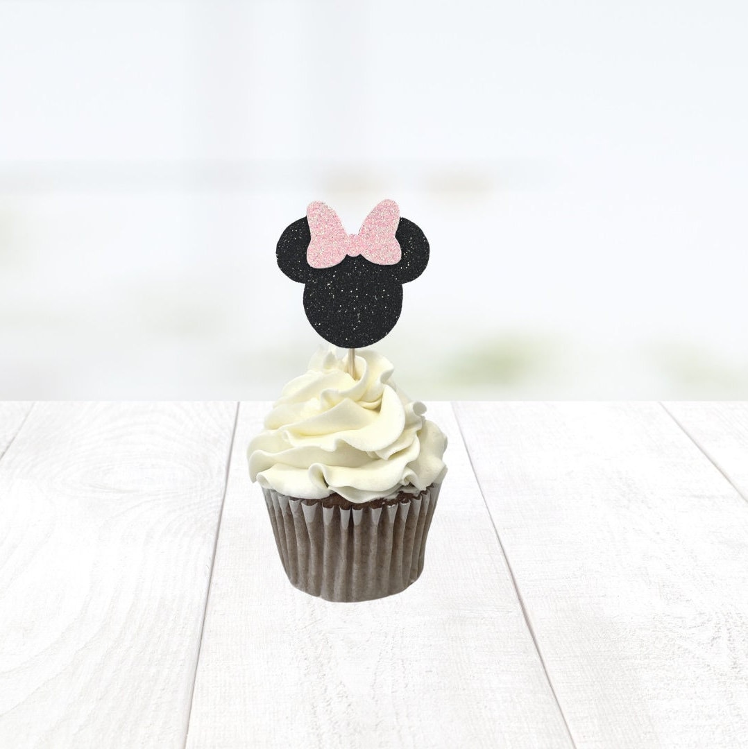 Minnie Mouse Cupcake Toppers/minnie Mouse Birthday Party - Etsy