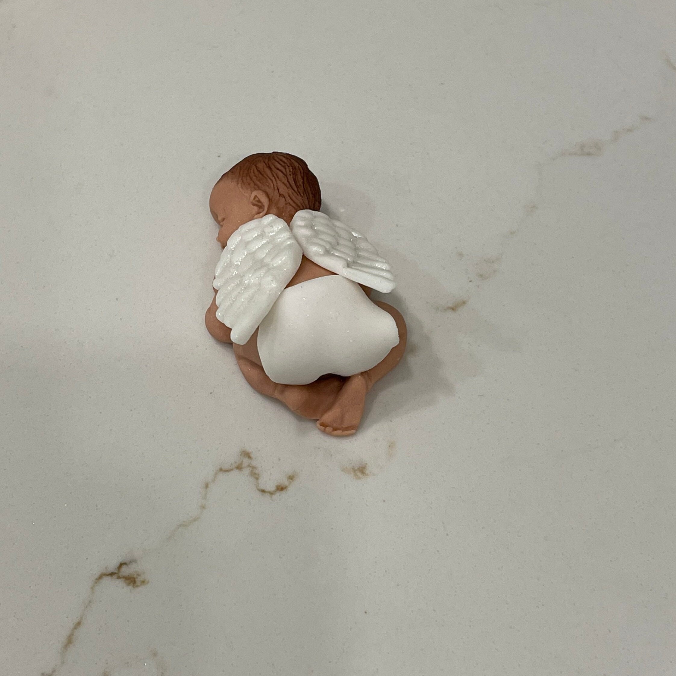 Fondant Baby Angel Cake Topper Baby Cake Topper Cake - Etsy