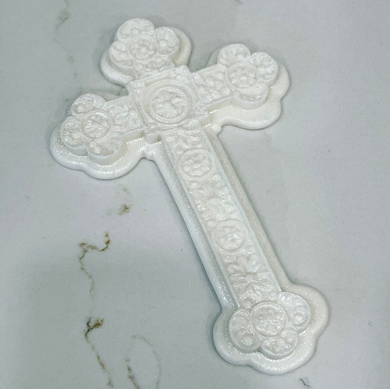 Large Cross With Fondant Baby Girl Cake Topper/baby Cake | Etsy