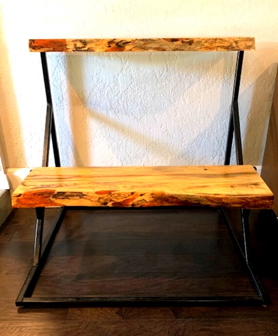 price discount Two Tier Live Edge Plant Stand