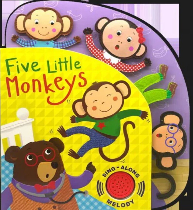 Five Little Monkeys Sing-along Melody board Books - Etsy