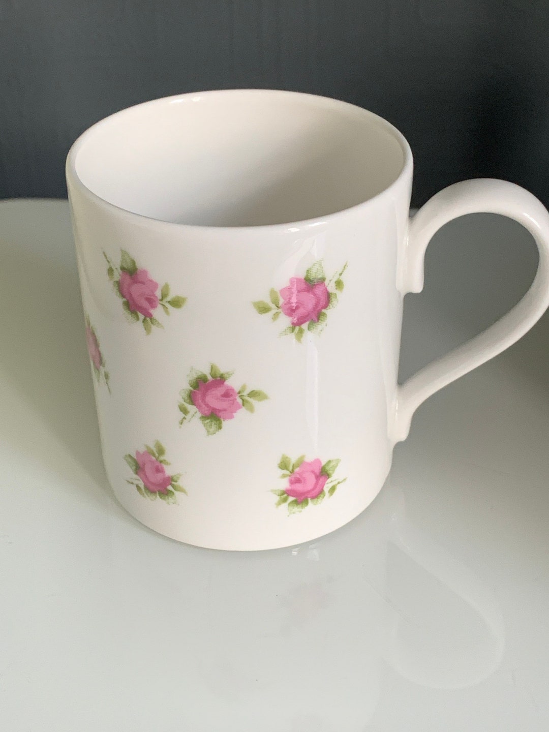 Vintage Rose Mug Floral Pink Mug Made in England Rose Sprig - Etsy