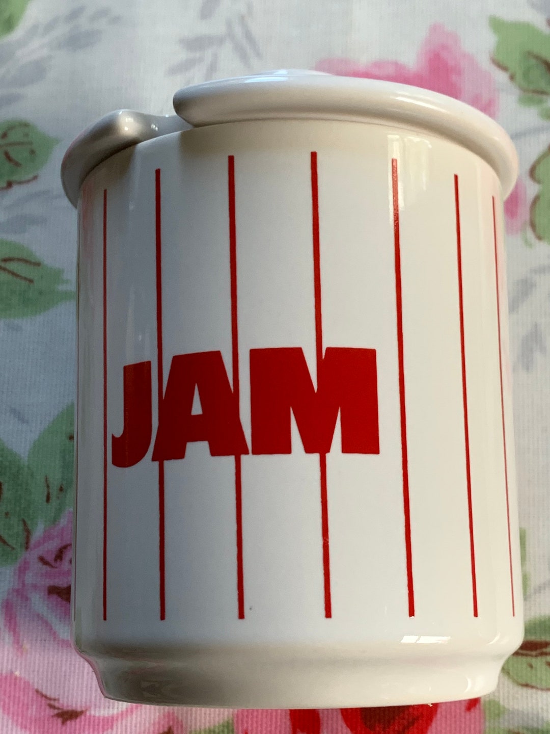 Vintage Hornsea Pottery Jam Pot Red Striped Jam Jar Prop Display Gift ...
