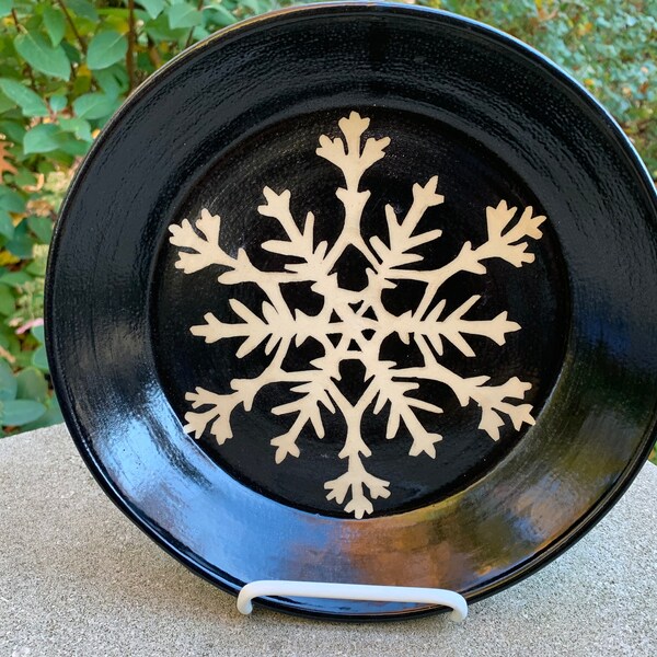 Ceramic Snowflake Plates - Etsy