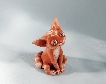 Red Cat Figurine | Etsy