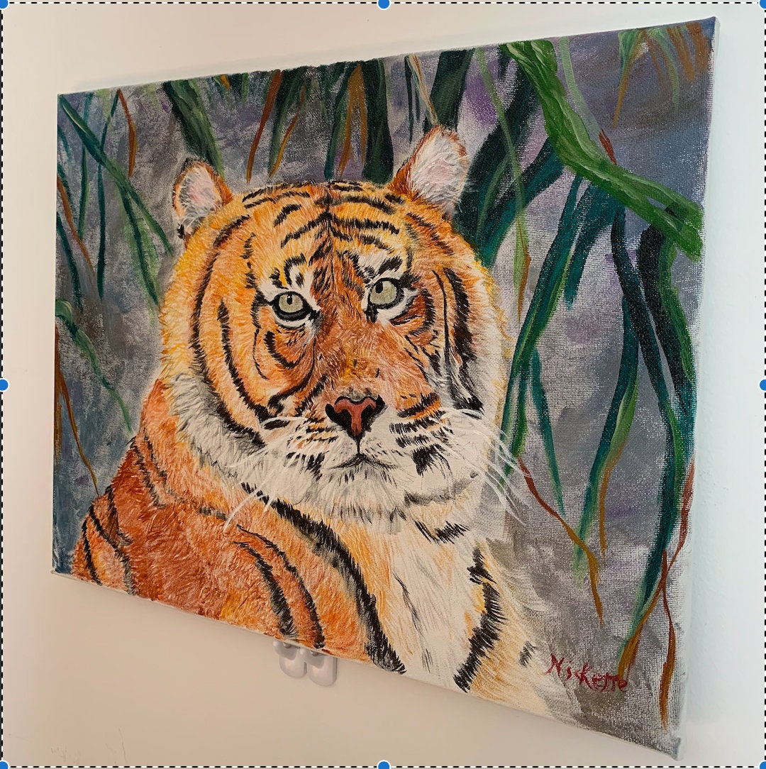 Wildlife, Tiger, Acrylic Painting, Wall Art Titled: Heart of the Jungle ...