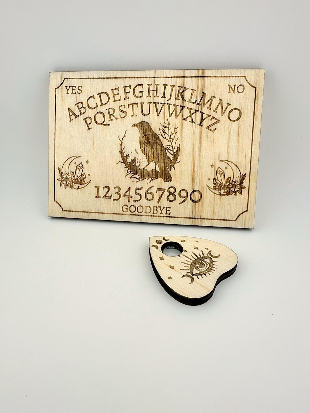 Travel Spirit Board Set | Maple Wood Talking Board & Planchette | Mini ...