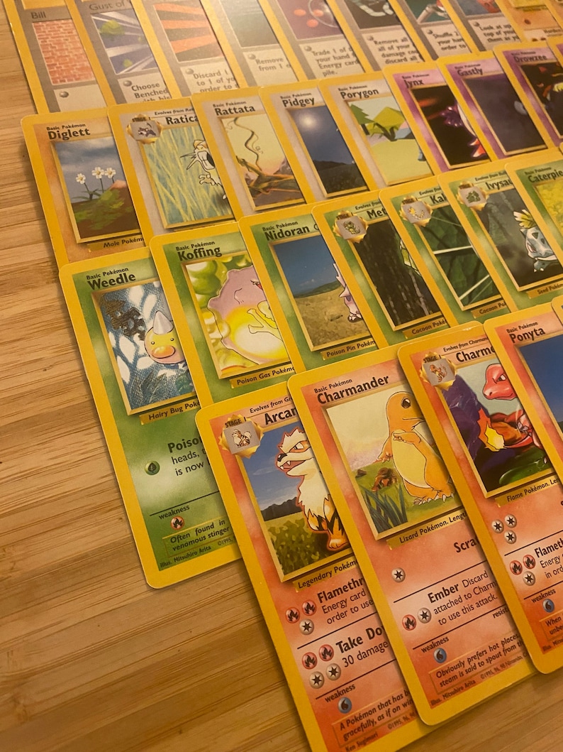 Pokémon Base Set Collection Pokemon Trading Card Game TCG - Etsy