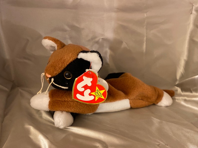 Collectible Brown and White Cat Chip Cat Lover Gift Vintage TY Beanie ...