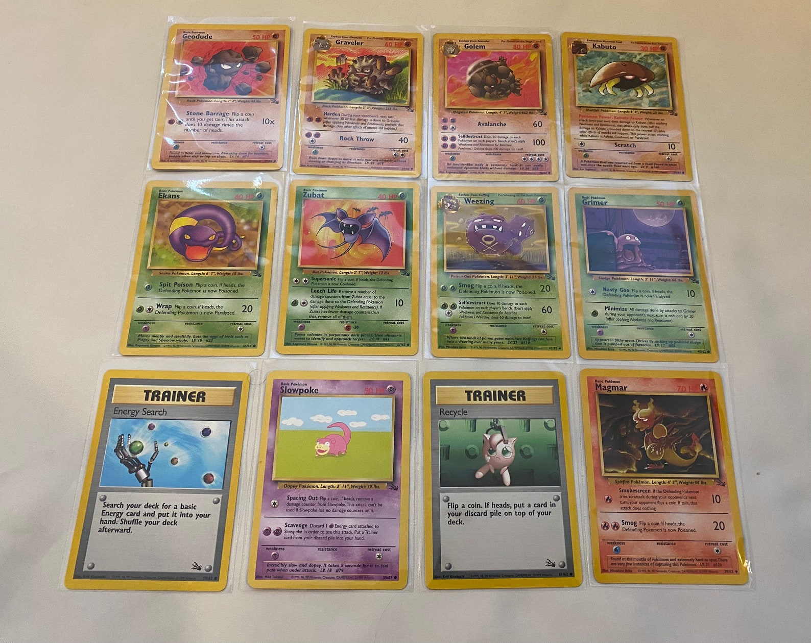 Pokémon Fossil Set Collection Pokemon Trading Card Game TCG | Etsy