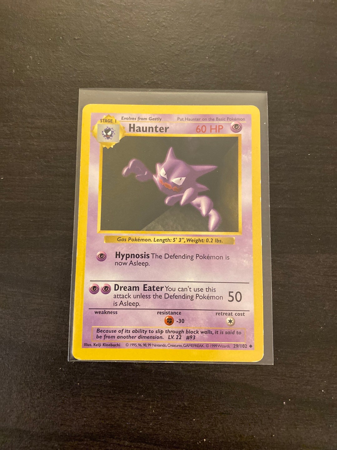 Haunter - Pokemon - Shadowless Base Set 29/102 - Authentic Vintage ...
