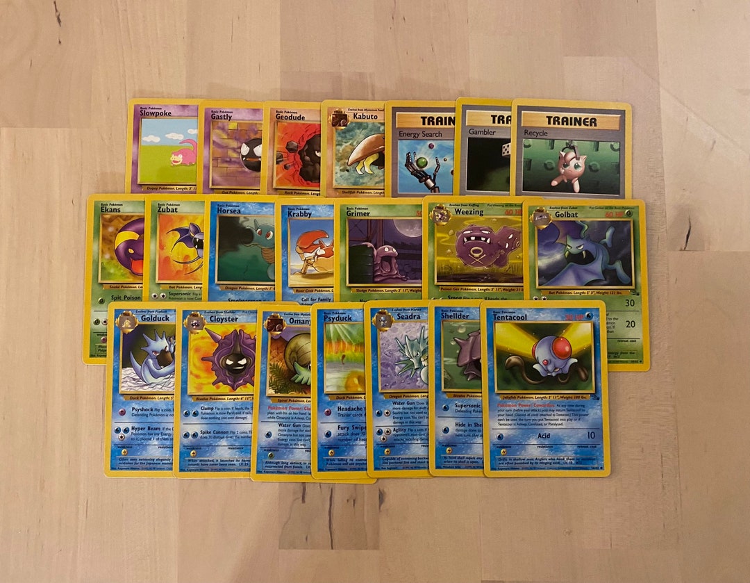 Pokémon Fossil Set Collection Pokemon Trading Card Game TCG - Etsy
