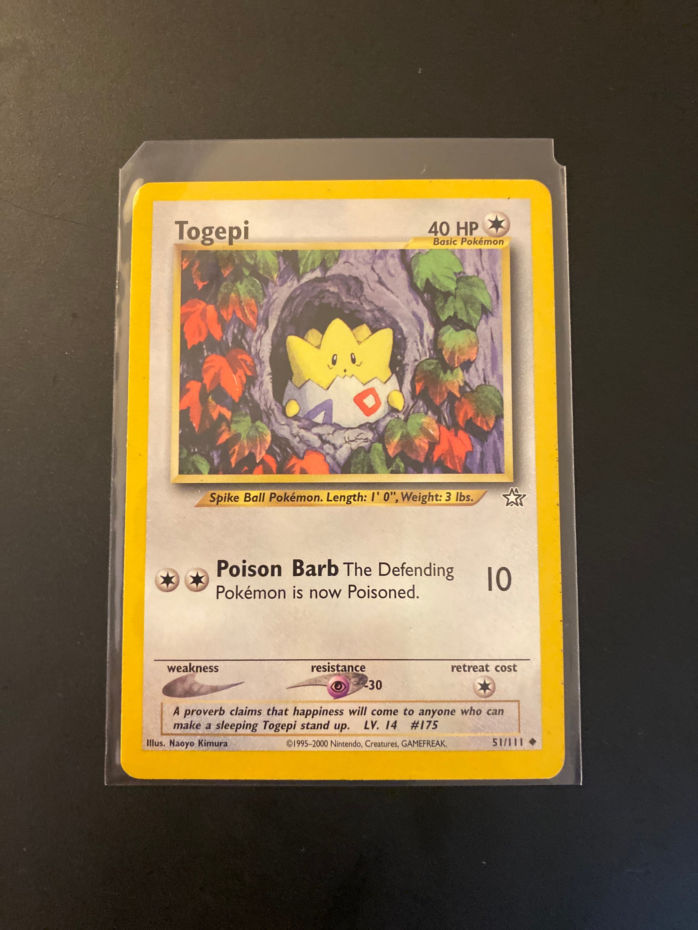 Togepi Pokemon Card
