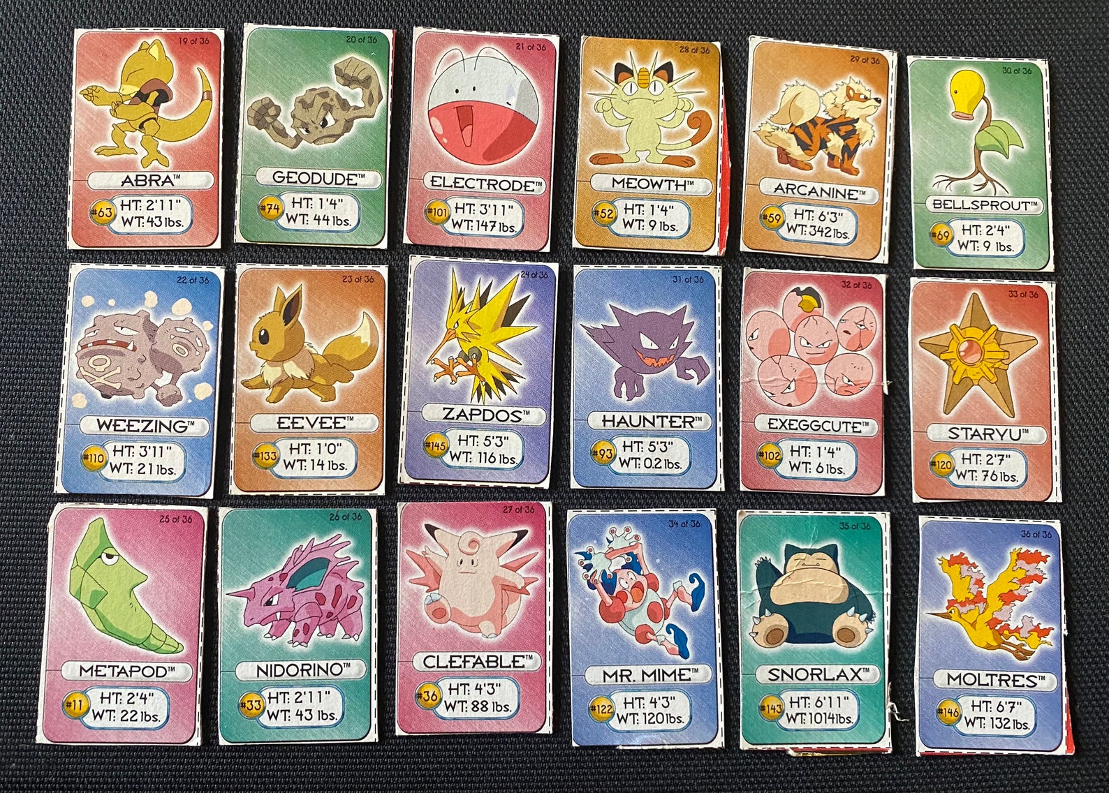 Pokémon Lunchables Complete Collection Pokémon Red/blue | Etsy