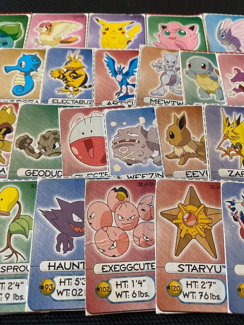 Pokémon Lunchables Complete Collection Pokémon Red/blue - Etsy UK