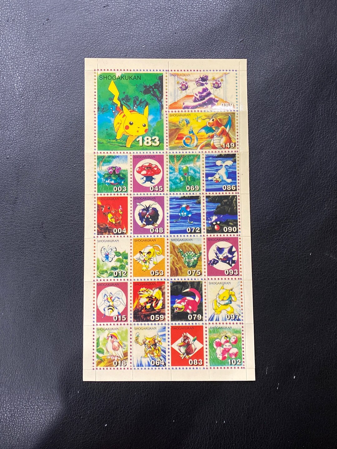 Pokémon Shogakukan Stamp Sticker Sheet Lot - Pokémon - Rare Collectible ...