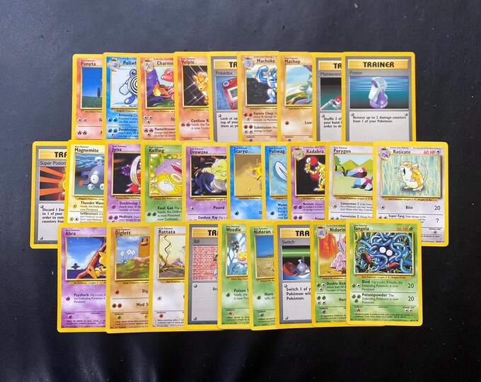 Pokémon Base Set Collection - Pokemon Trading Card Game TCG - Authentic ...