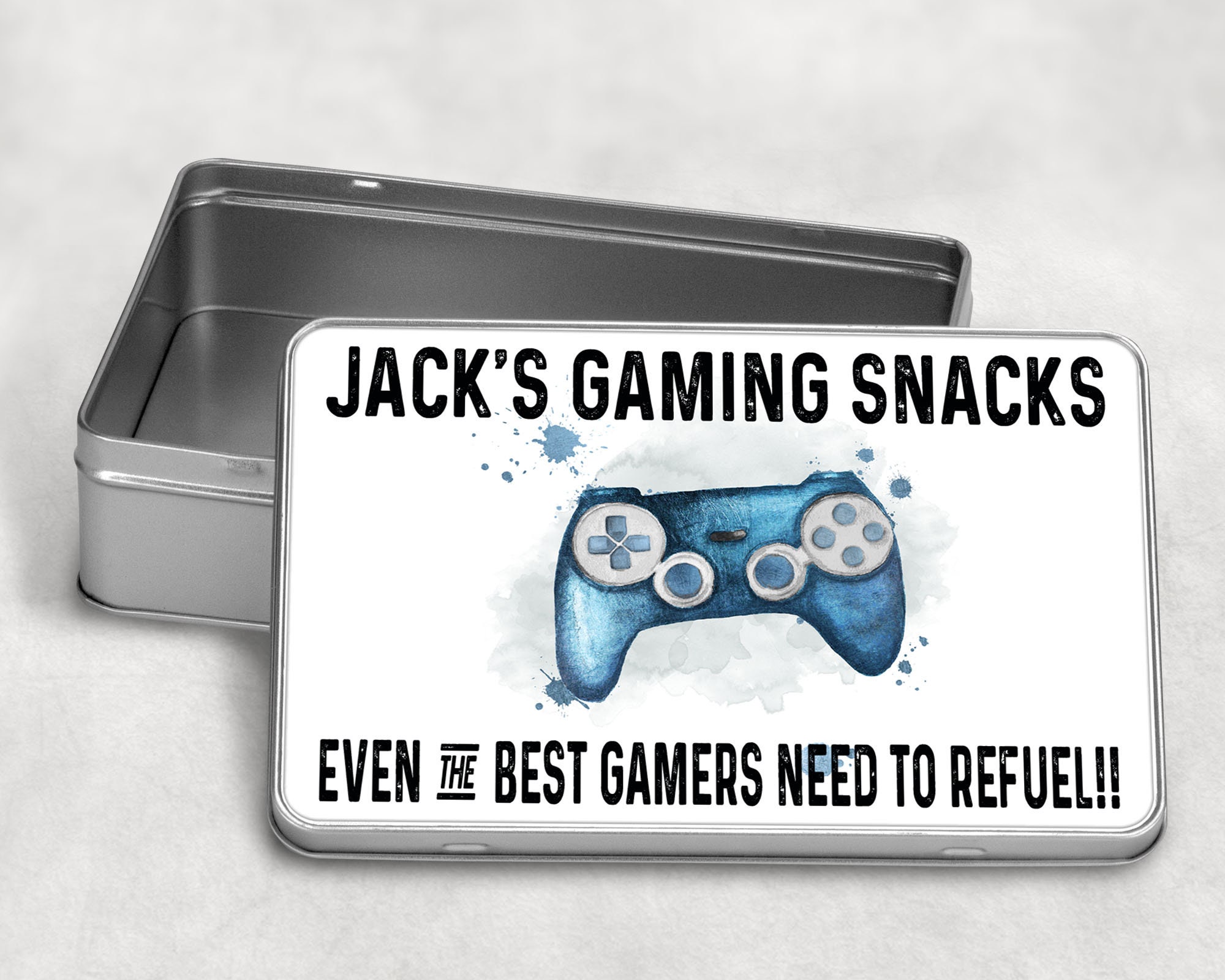 Personalised Gamer Snacks Tin Gamer Gifts - Etsy