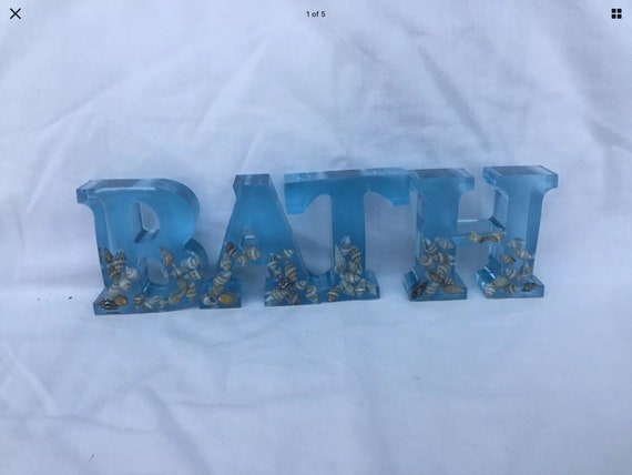 Bespoke Free Standing Resin BATH Sign Customisable Any Colour - Etsy
