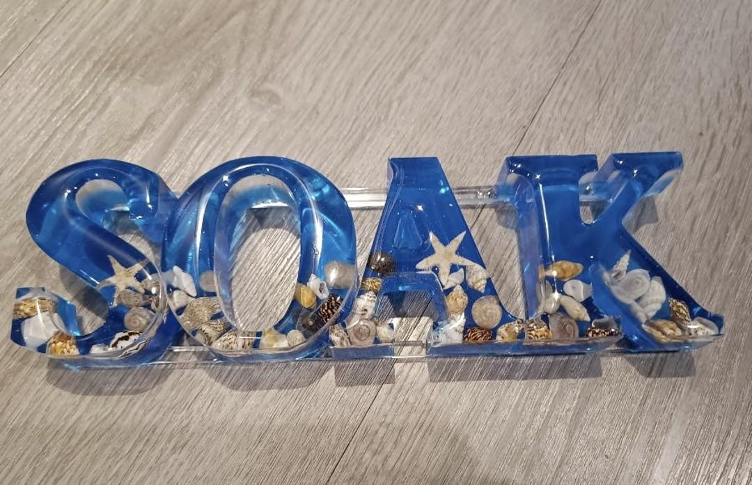 Bespoke Free Standing Resin SOAK Sign- Customisable Any Colour - Etsy