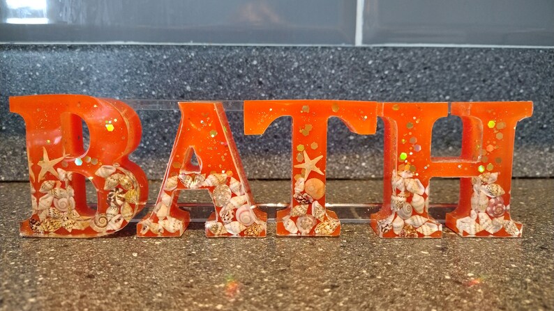 Bespoke Free Standing Resin BATH Sign Customisable Any Colour - Etsy