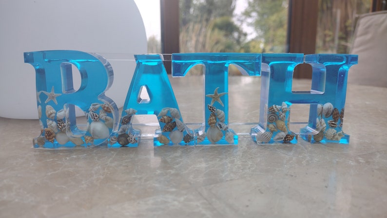 Bespoke Free Standing Resin BATH Sign Customisable Any Colour - Etsy
