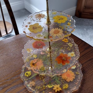 Beautiful Handmade Resin Three Tier Cake Stand. With Your Choice of ...