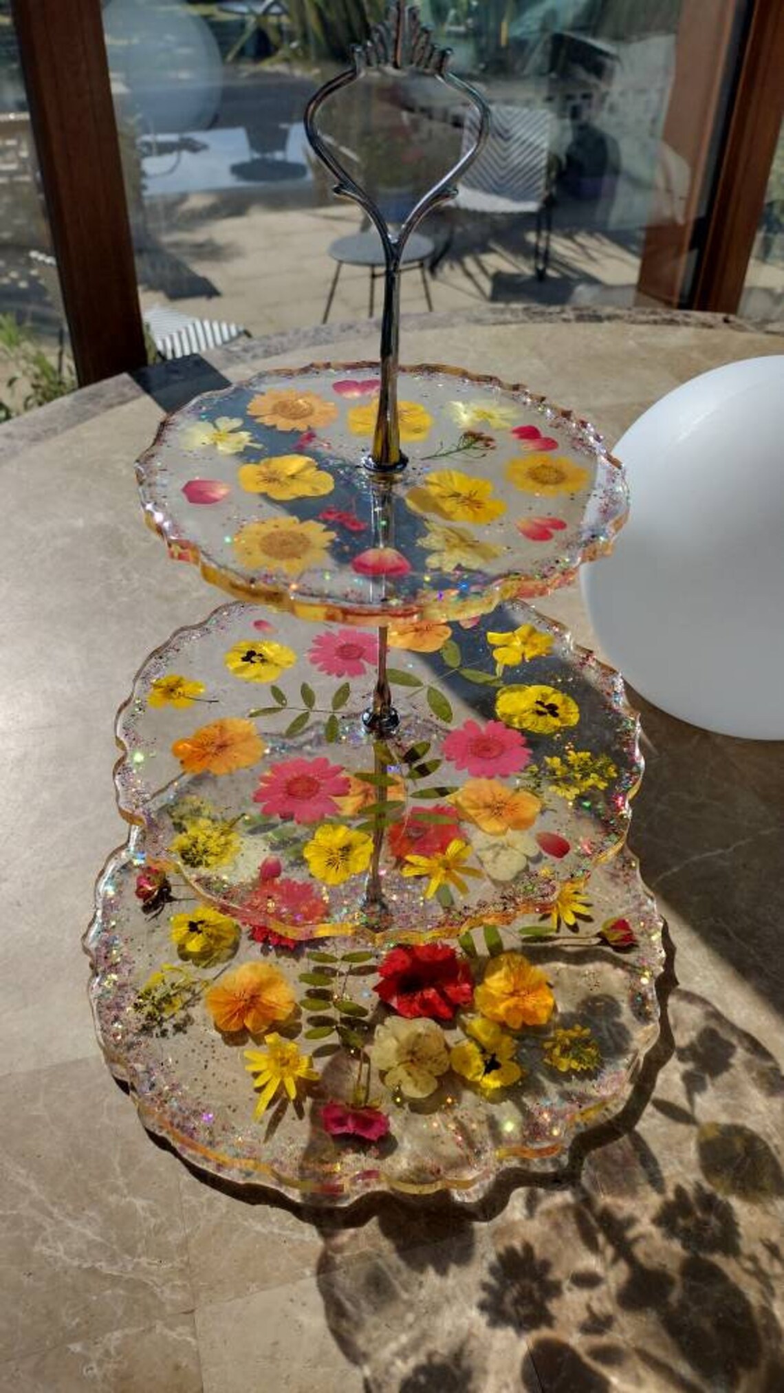 Beautiful Handmade Resin Three Tier Cake Stand. With Your Choice of ...