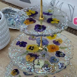 Beautiful Handmade Resin Three Tier Cake Stand. With Your Choice of ...