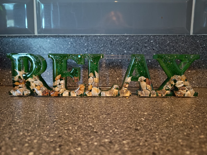 Bespoke Free Standing Resin RELAX Sign Customisable Any Colour - Etsy