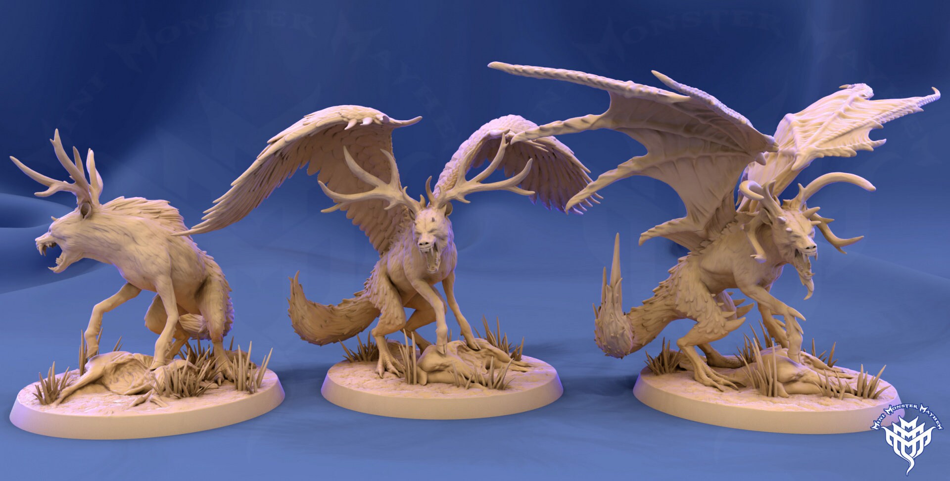 Peryton Miniature for D&D Pathfinder RPG and Painting - Etsy UK