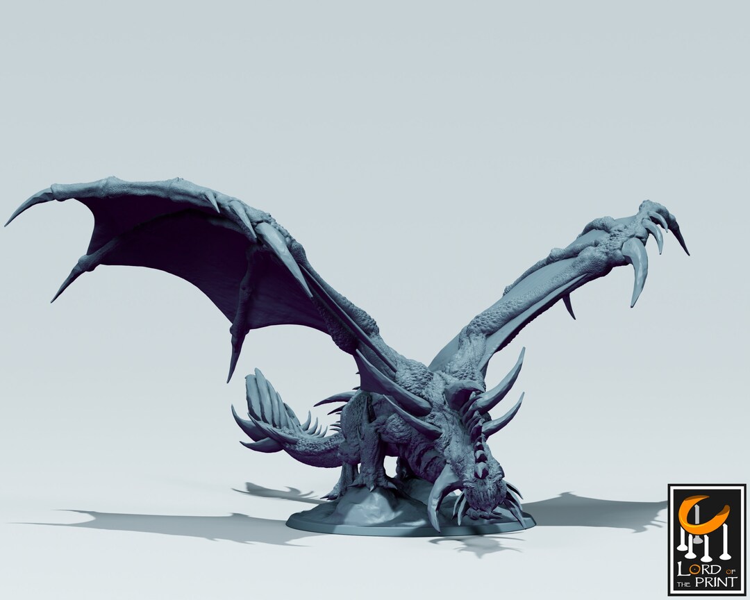 Adult Crystal Dragon Lord of the Print D&D Pathfinder - Etsy