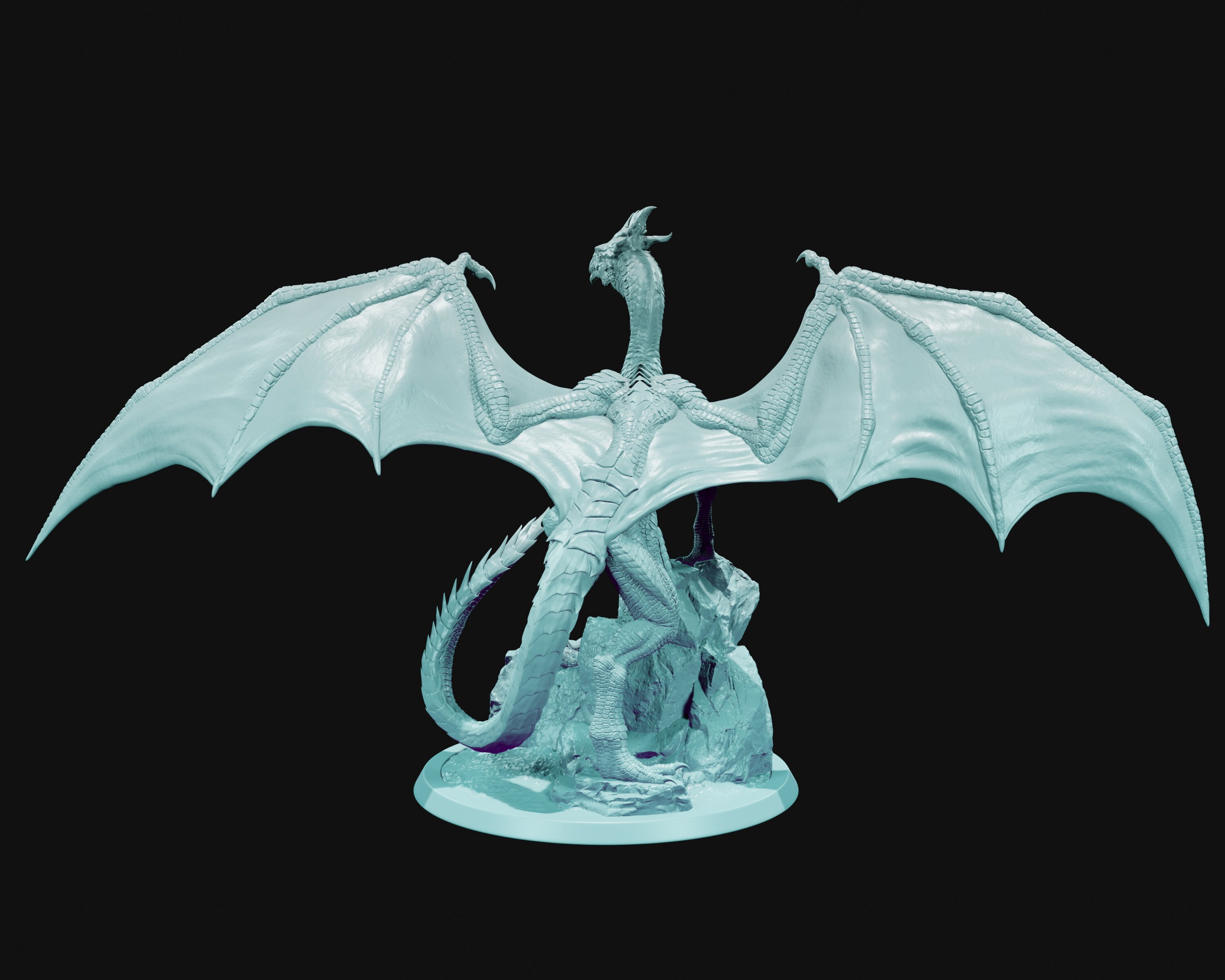 Young White Dragon Miniature for D&D Pathfinder Rpgs and - Etsy