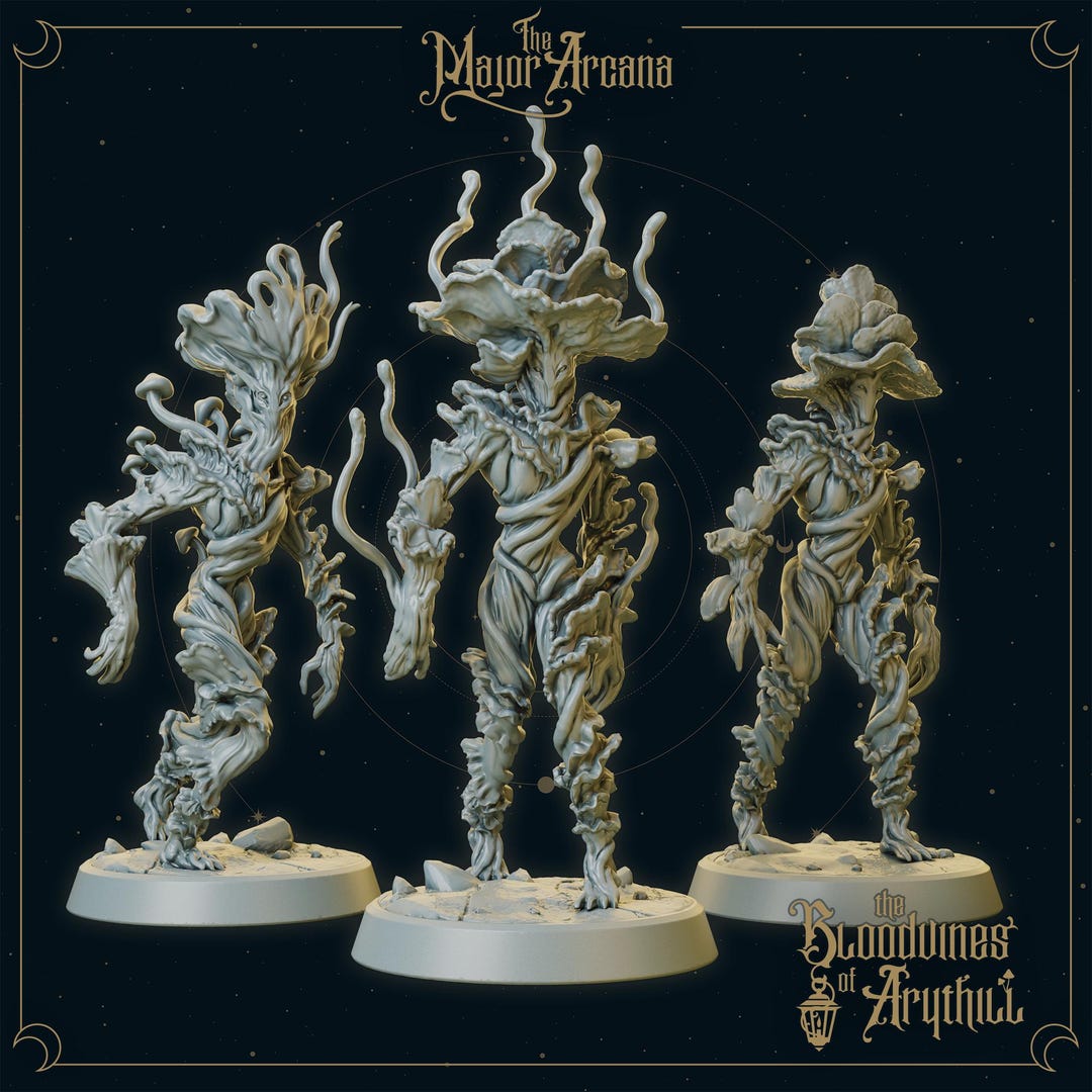 Myconid – Fungal Creature Set | 3d-printed Miniatures for D&D ...