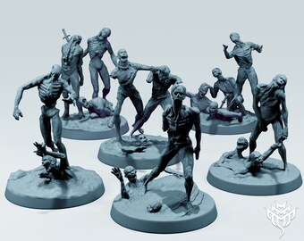 Zombie Horde Mini Monster Mayhem Wargaming Miniatures Games Undead D&D ...