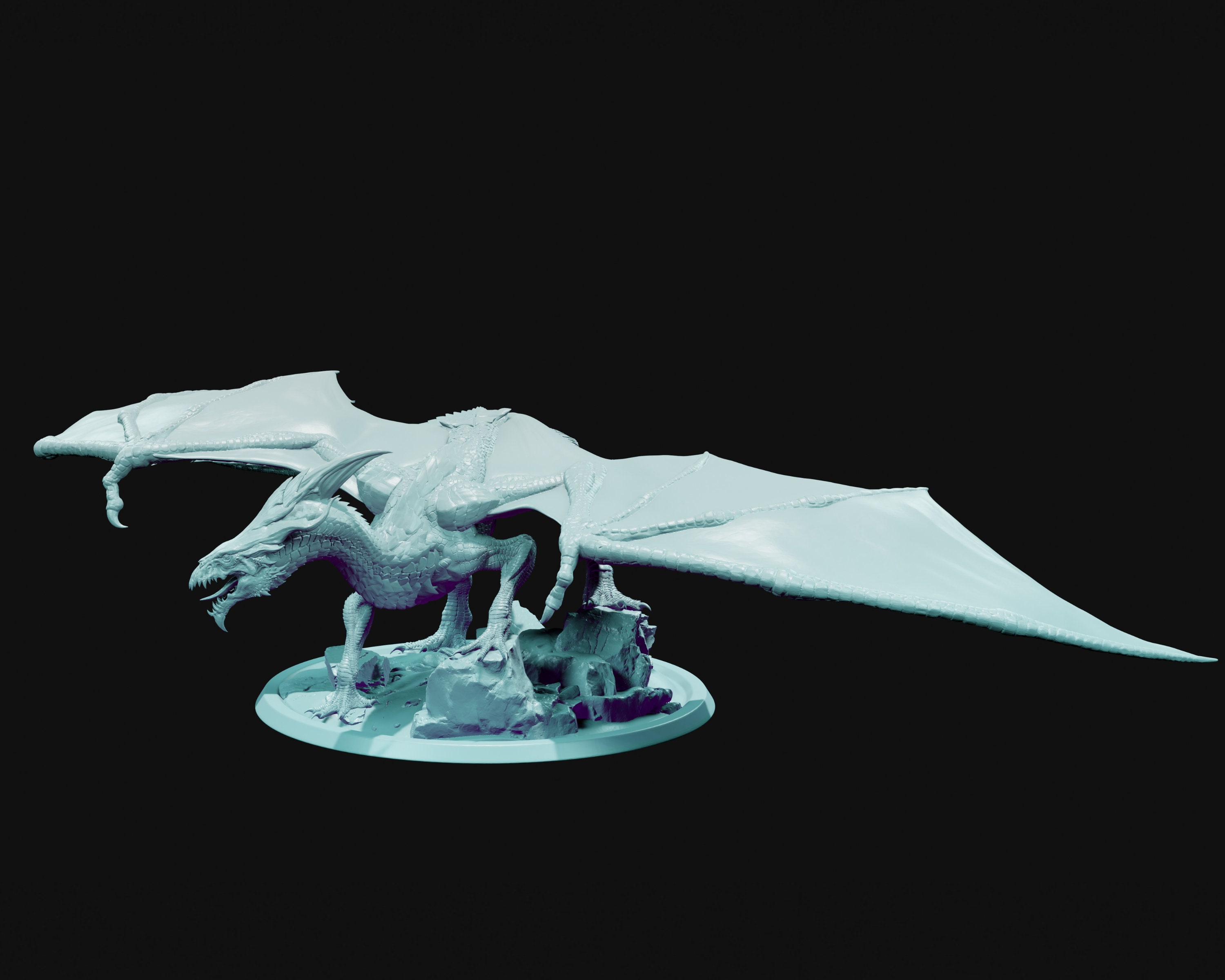 Adult White Dragon Miniature for D&D Pathfinder Rpgs and - Etsy