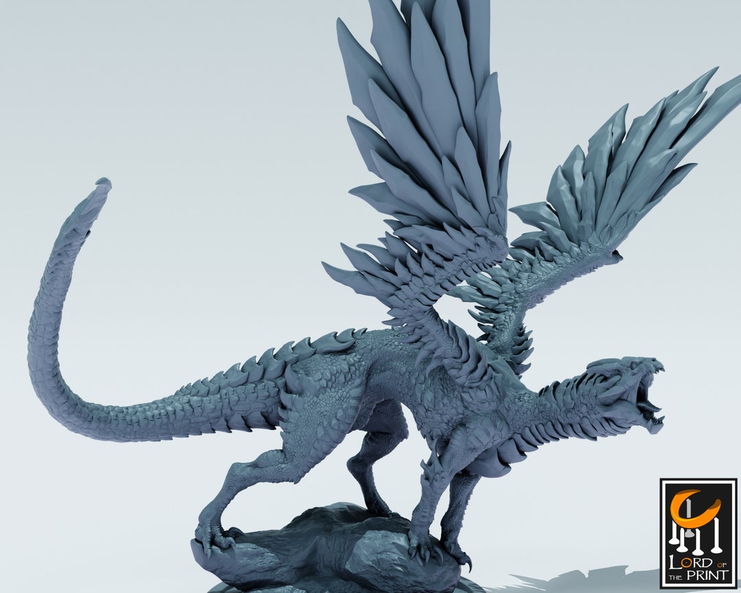 Young Steel Dragon Lord of the Print Dragon for D&D - Etsy