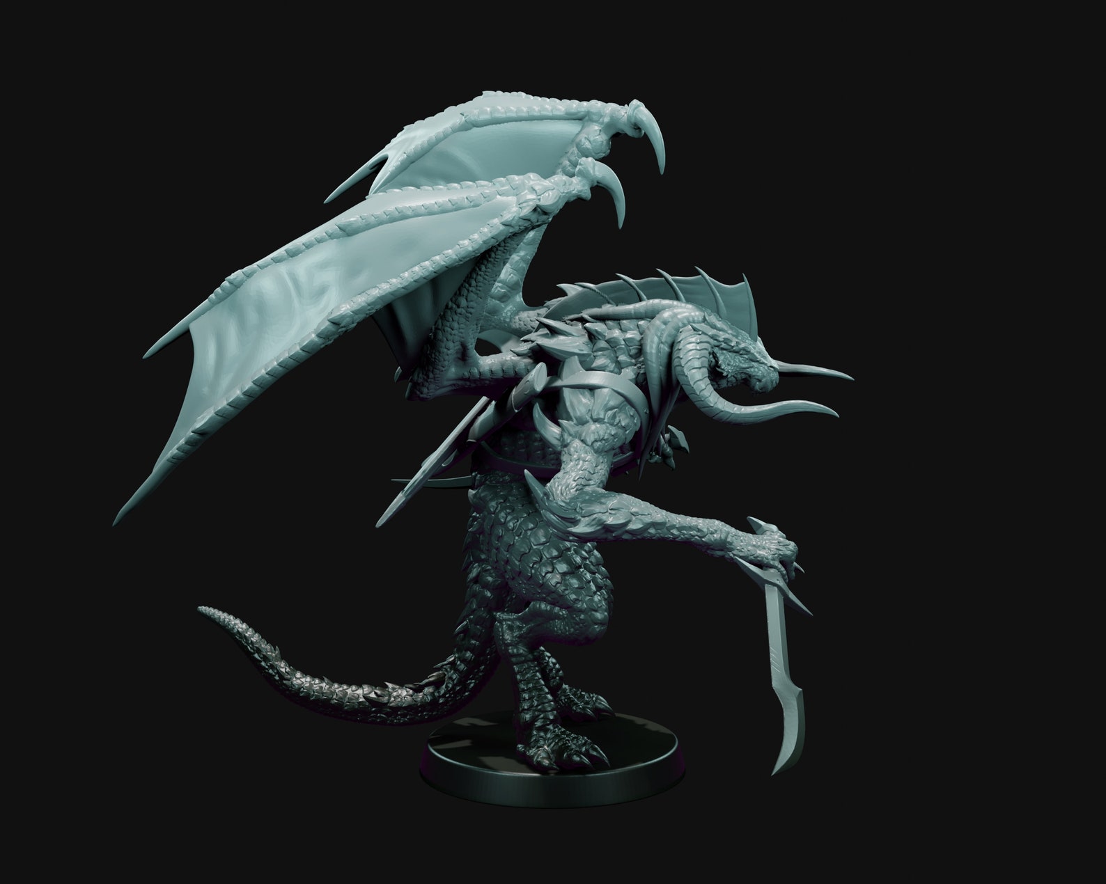 Black Abishai Miniature for D&D Pathfinder RPGs and | Etsy