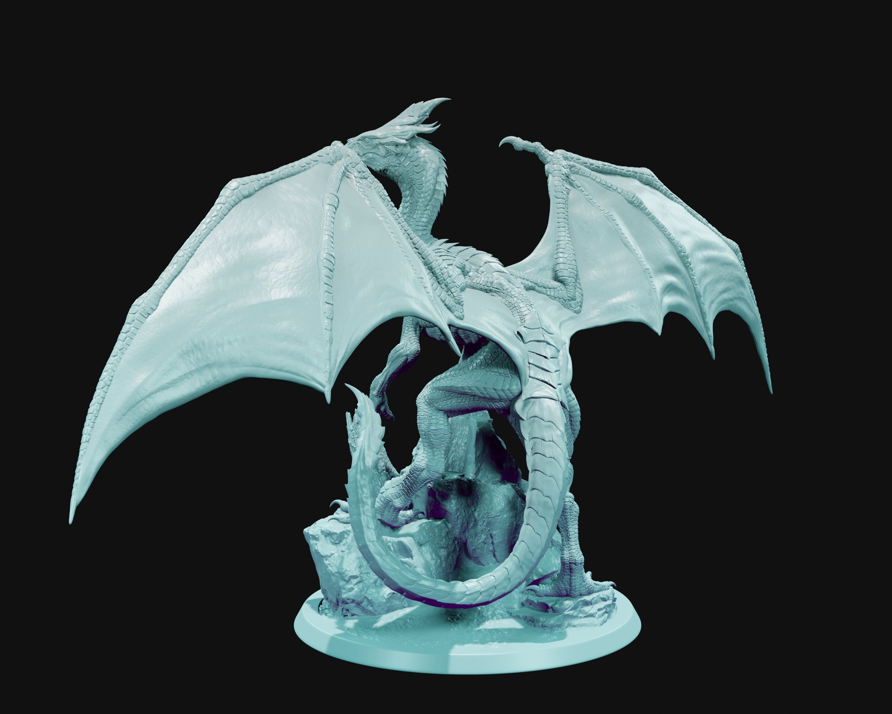 Young White Dragon Miniature for D&D Pathfinder Rpgs and - Etsy